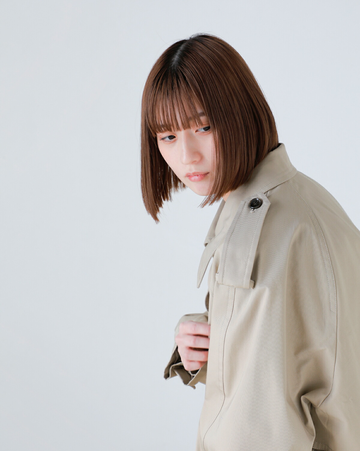 CLANE クラネ オーバー ショート トレンチ コート 18103-0422-kk CLANE クラネ オーバー ショート トレンチ コート 18103-0422-kk