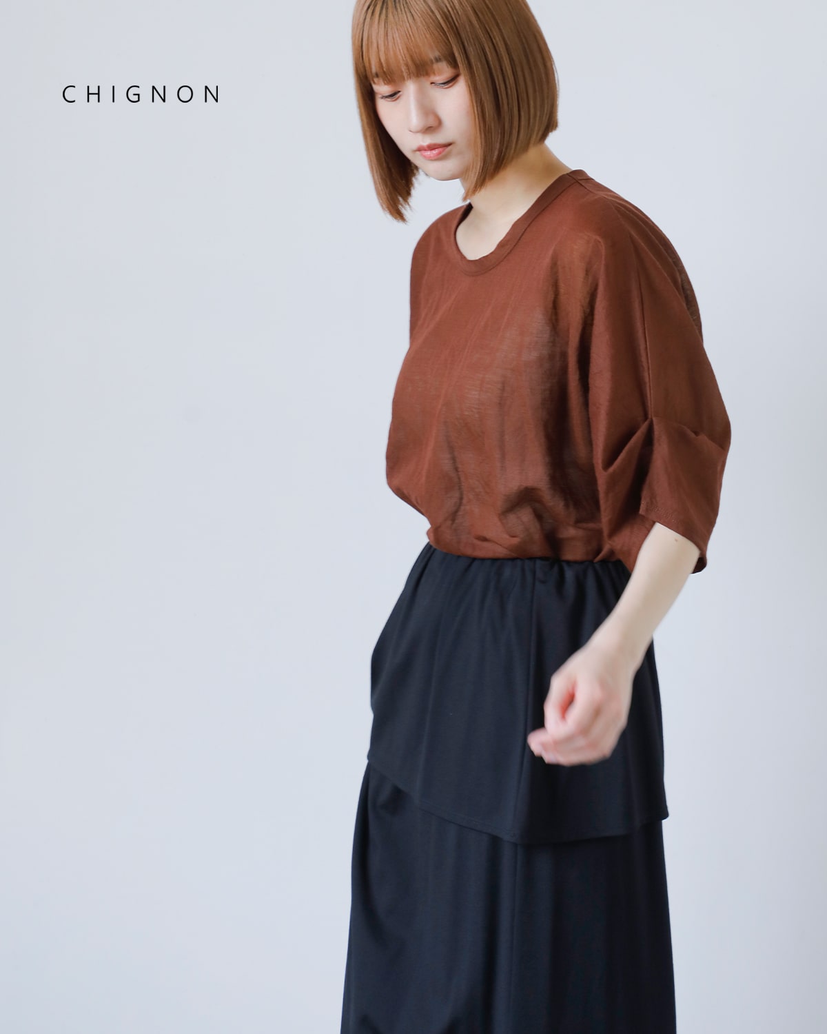 CHIGNON シニヨン アシメ レイヤード カット スカート 2552 CHIGNON シニヨン アシメ レイヤード カット スカート 2552