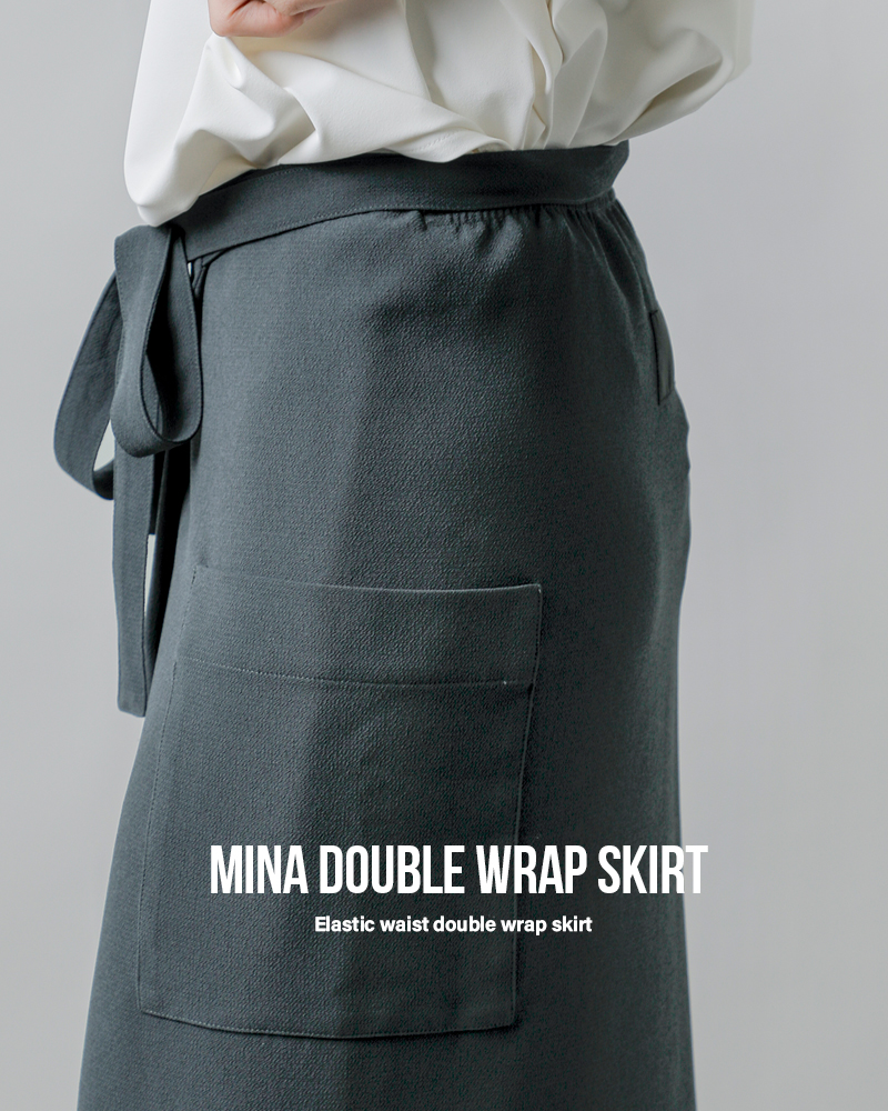 COGTHEBIGSMOKE コグザビッグスモーク ジョーゼット ウエストゴム ダブルラップスカート MINA DOUBLE WRAP ...